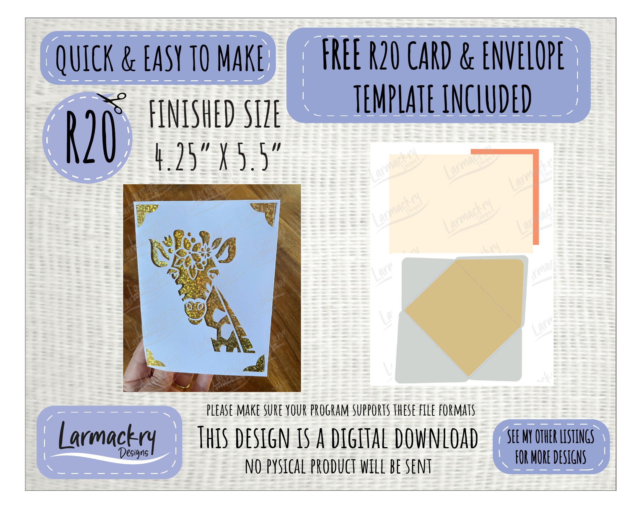 Birthday Card R20 Card Design Insert Card Template Cricut - Etsy
