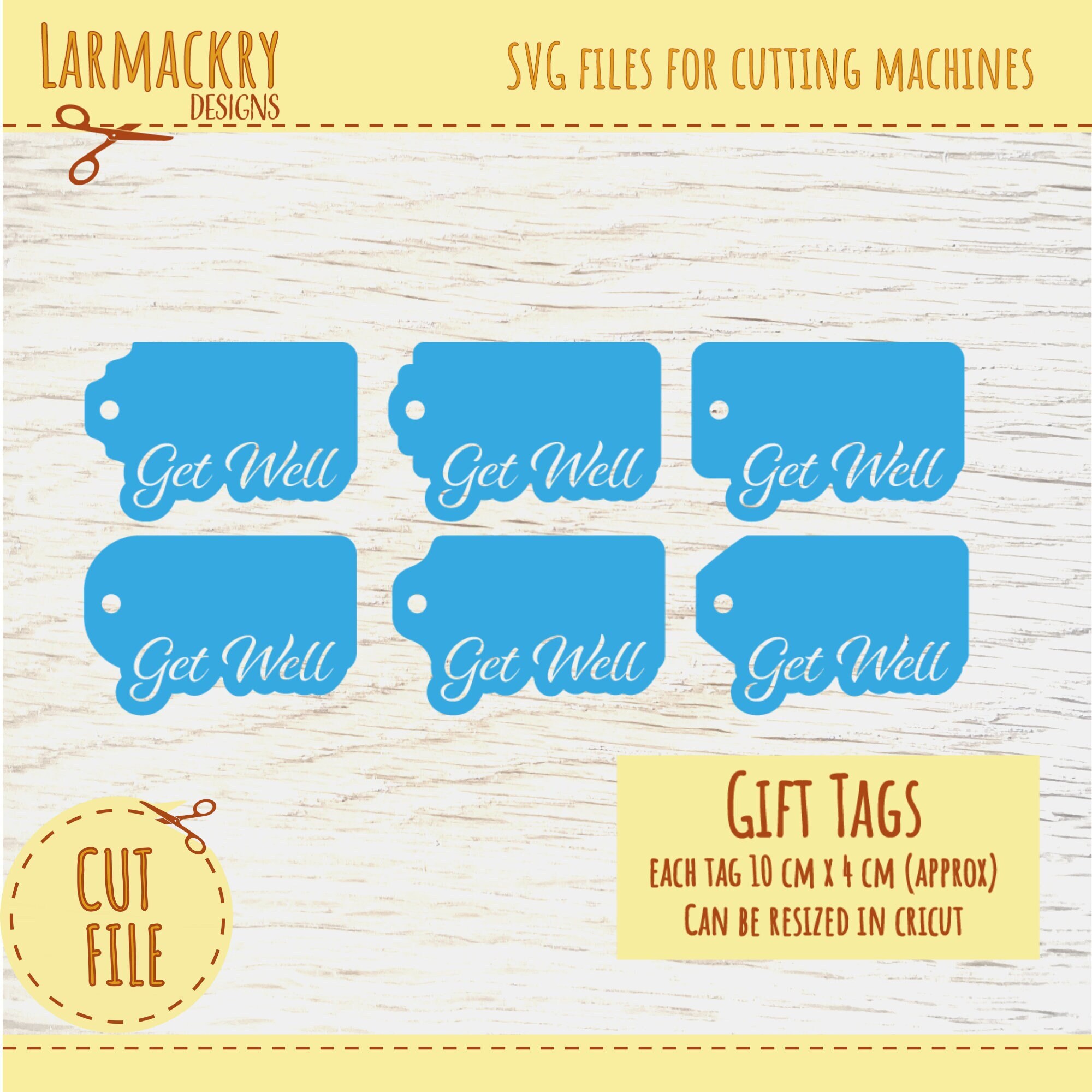 Gift Tag SVG Gift Tags Get Well Gift Tag Tag SVG SVG Cutting File for ...