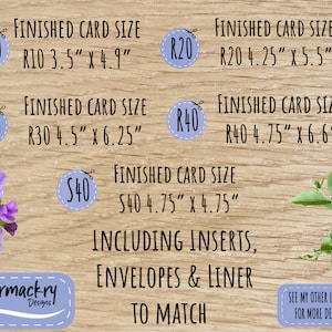 R10, R20, R30, R40, S40 SVG, Blank Card Templates, 5 Card Sizes, Insert ...