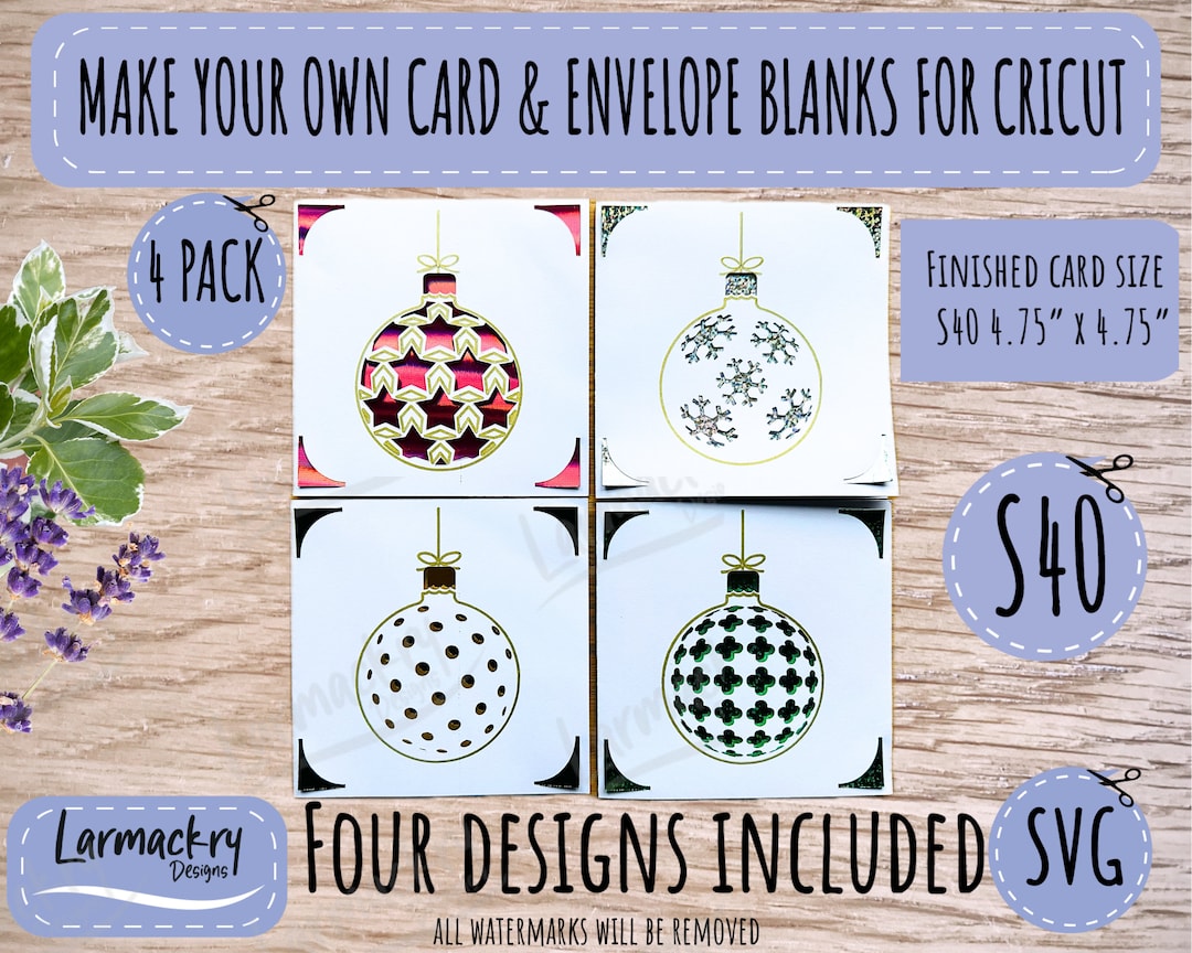 S40 SVG, Christmas Card, S40 Card Design, Insert Card Template, Cricut ...