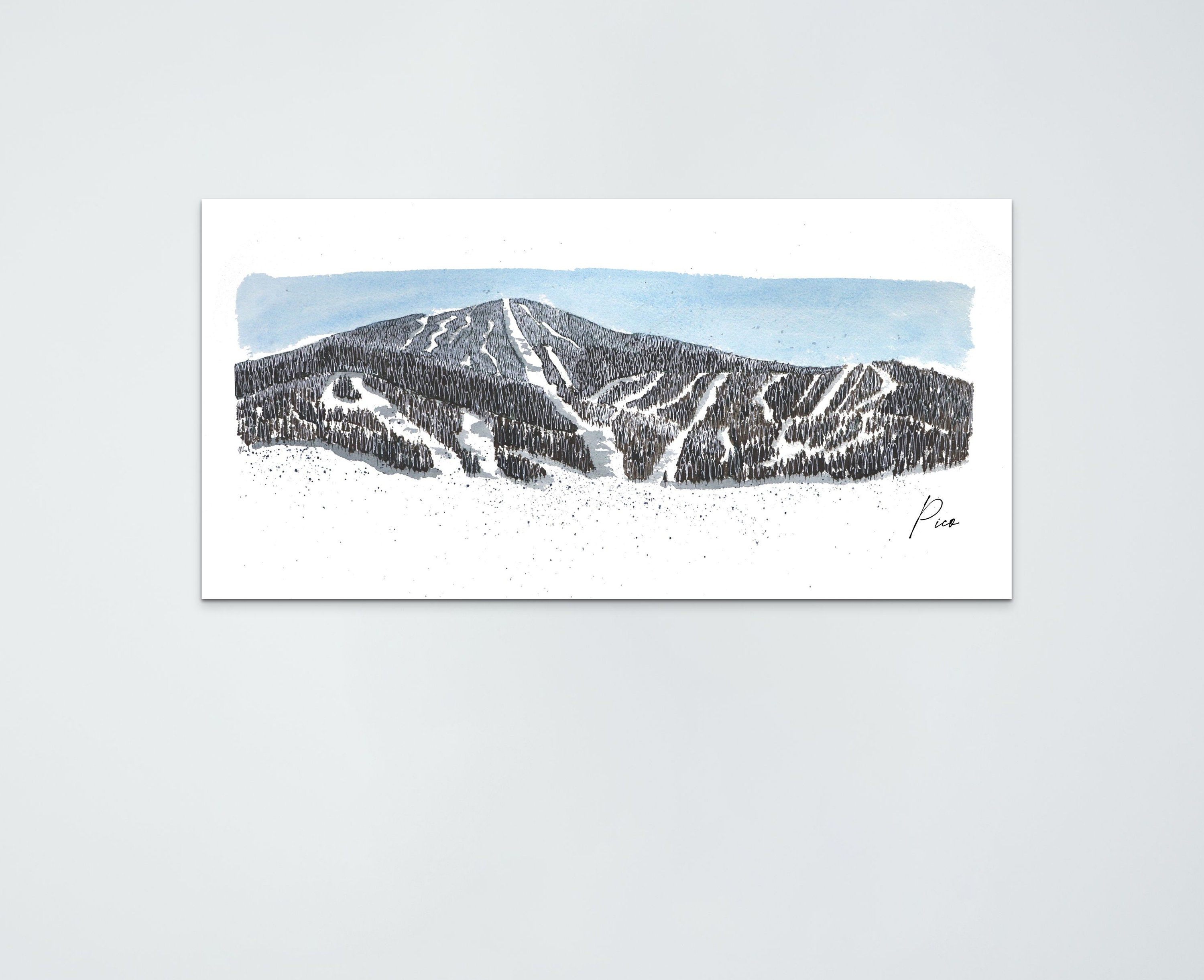 Original 12 X 18 Ski Resort Paintings A-basin/cannon/killington/okemo ...
