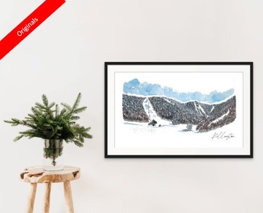 Original 12 X 18 Ski Resort Paintings A-basin/cannon/killington/okemo ...