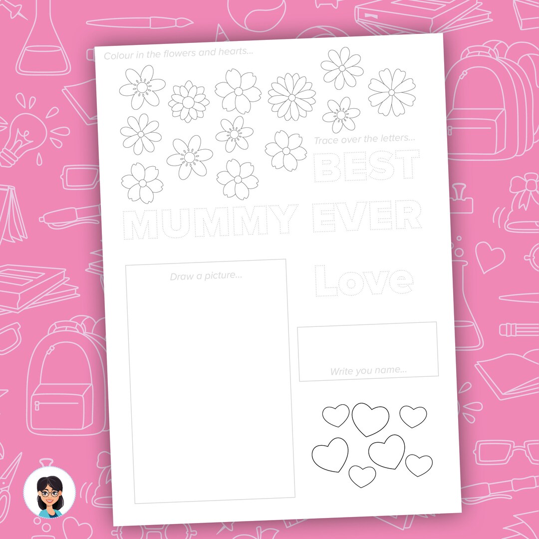 Best Mummy Ever | Mothers Day | Tracing Sheet | DIY Gift | Mothers Day ...