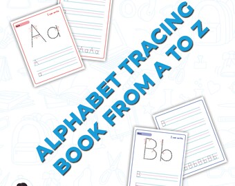 26 Page Printable A-Z Alphabet Letters Tracing Home Learning | Etsy