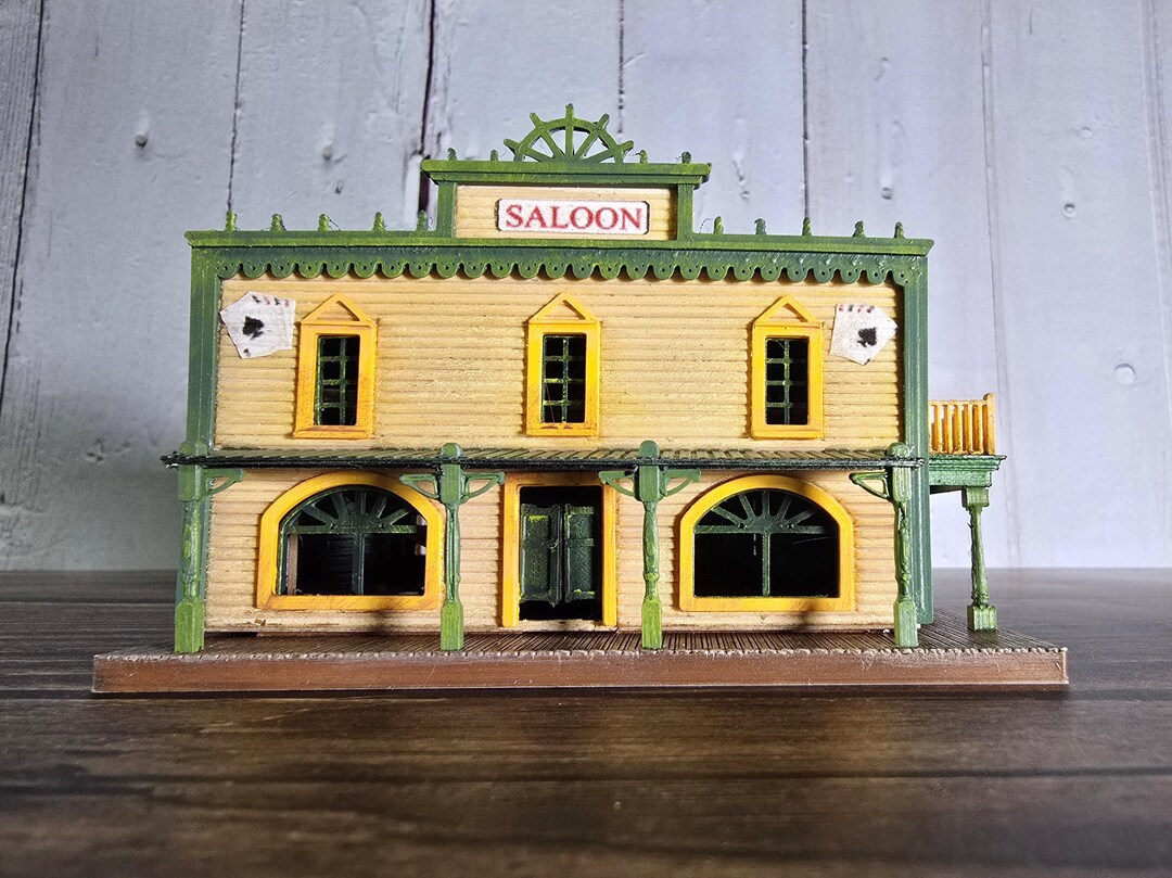 N Scale Ready-built Wild Western Saloon Building Model Railroad Layouts ...