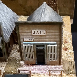 N Scale Jailhouse - 3D Printed Plastic Model Western Pioneer Building ...