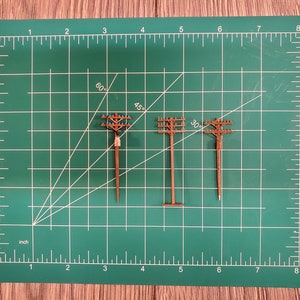 N Scale Telephone Pole 3D Printed Kit With Rigging (set of 6) for Your ...