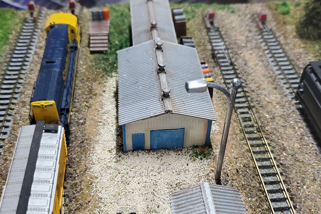 N Scale Unpainted Metal Building Wide Kit for Dioramas & Terrain. Paint ...