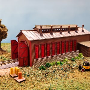 N Scale 3d-printed Model Kit Single Engine House With Instructions ...