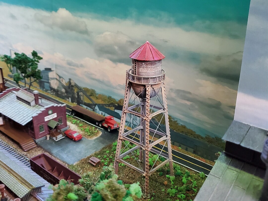 N Scale Old Water Tower 3D Printed Plastic Model 1:160 W/ Instructions ...