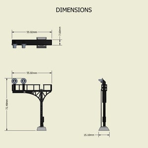 N Scale 3d-printed 1:160 Cantilever Signal Bridge Kit for Dioramas, Terrain, Model Trains ...