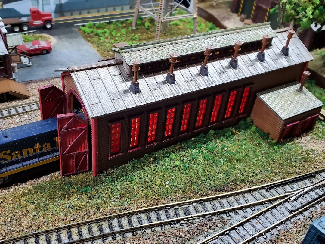 N Scale 3d-printed Model Kit Single Engine House With Instructions ...