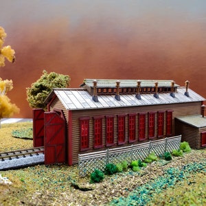 N Scale 3d-printed Model Kit Single Engine House With Instructions ...