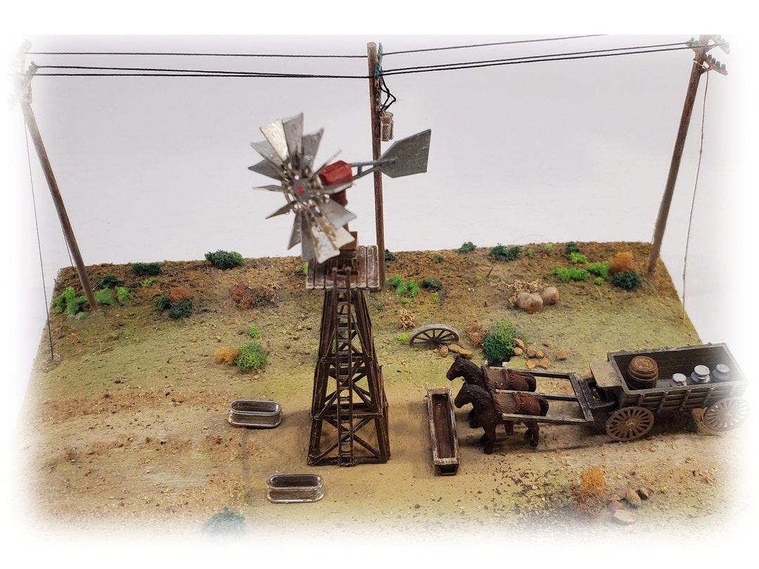 Old Windmill Kit N Scale 3D Printed Plastic Model 1:160 With ...