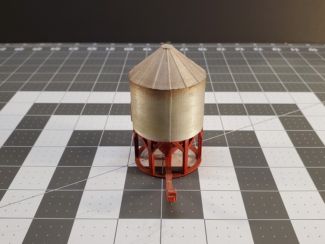 N Scale Built up Structure Grain Storage Bin With an Auger, Ready to ...