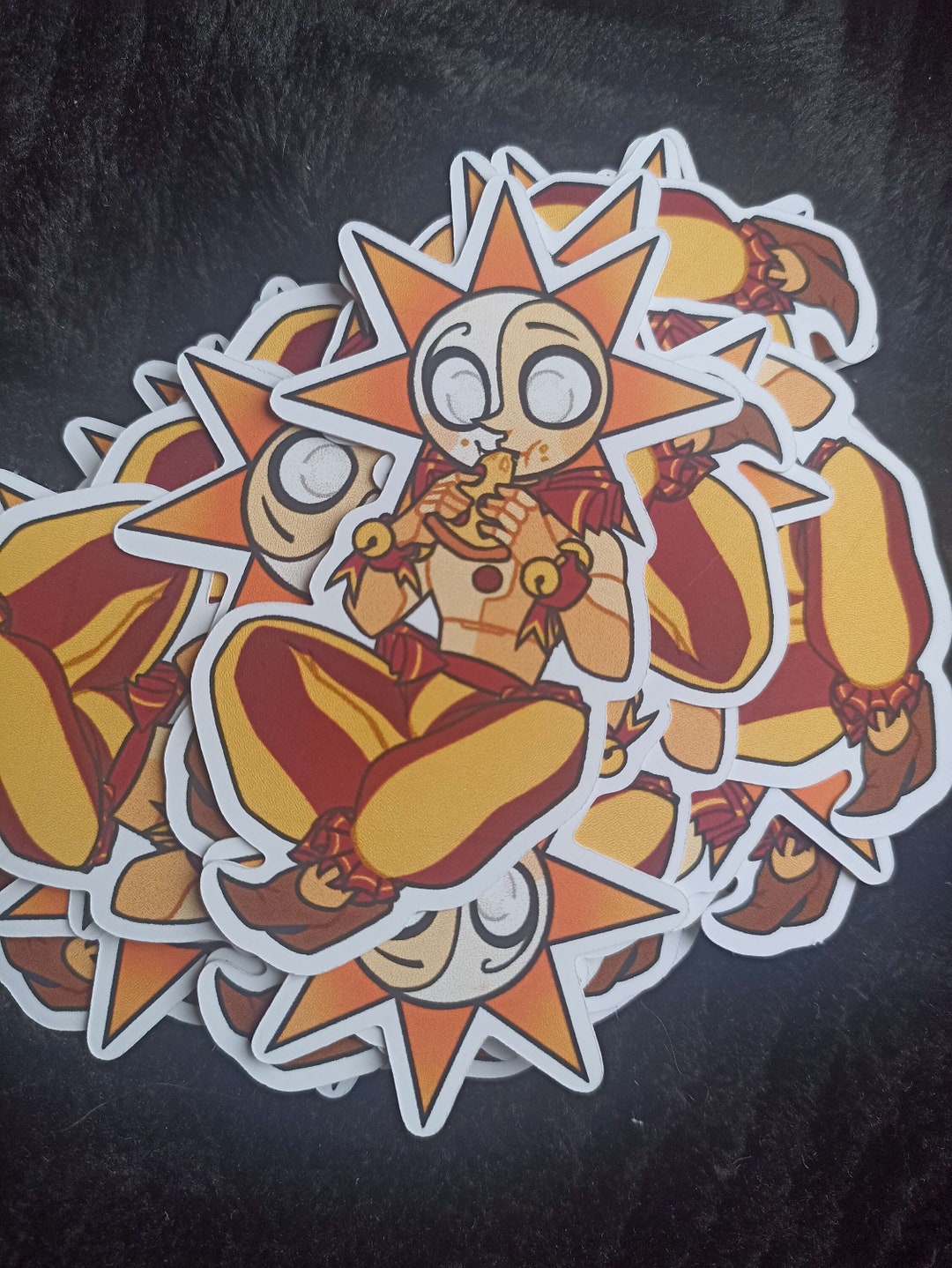 Sundrop Eating Pizza Mat Sticker - Etsy