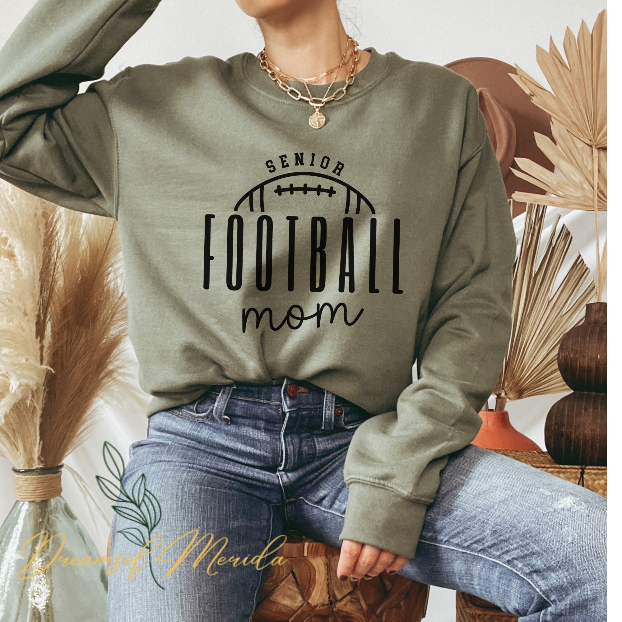 Senior Football Mom Sweatshirt Football Mom Crewneck Senior - Etsy