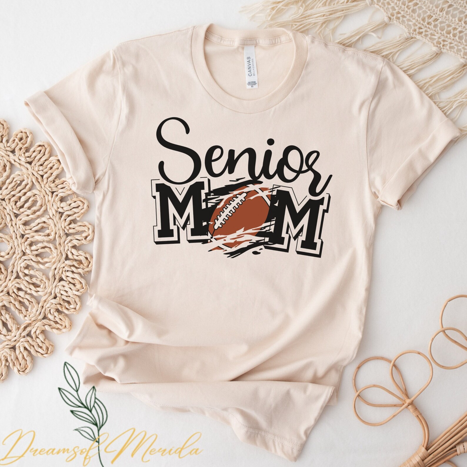 Senior Football Mom Shirt, Sr Mom Football Tshirt, Game Day Football ...
