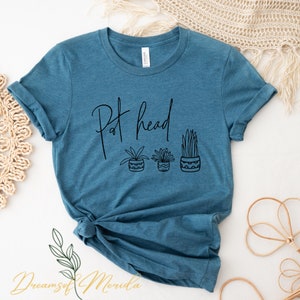 Pot Head Shirt, Funny Plant Mom Tshirt, Plant Lady Gift for Gardener, Plantaholic Tshirt ...