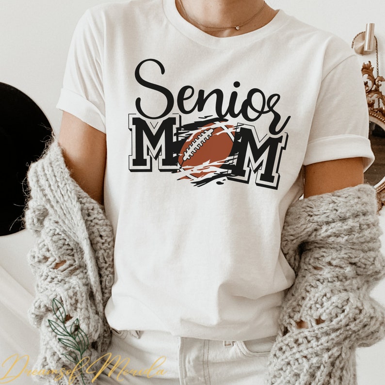 Senior Football Mom Shirt Sr Mom Football Tshirt Game Day - Etsy