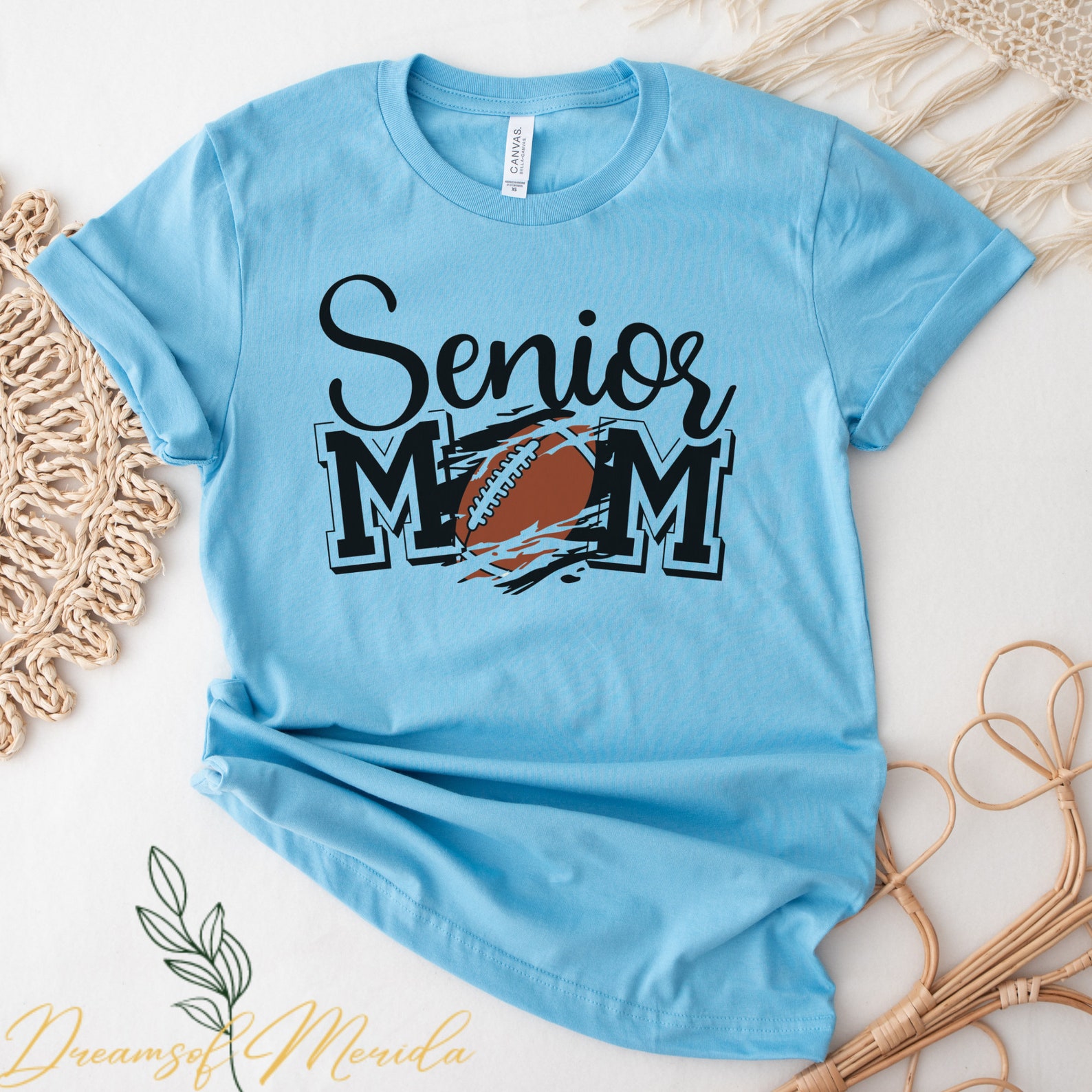 Senior Football Mom Shirt, Sr Mom Football Tshirt, Game Day Football ...
