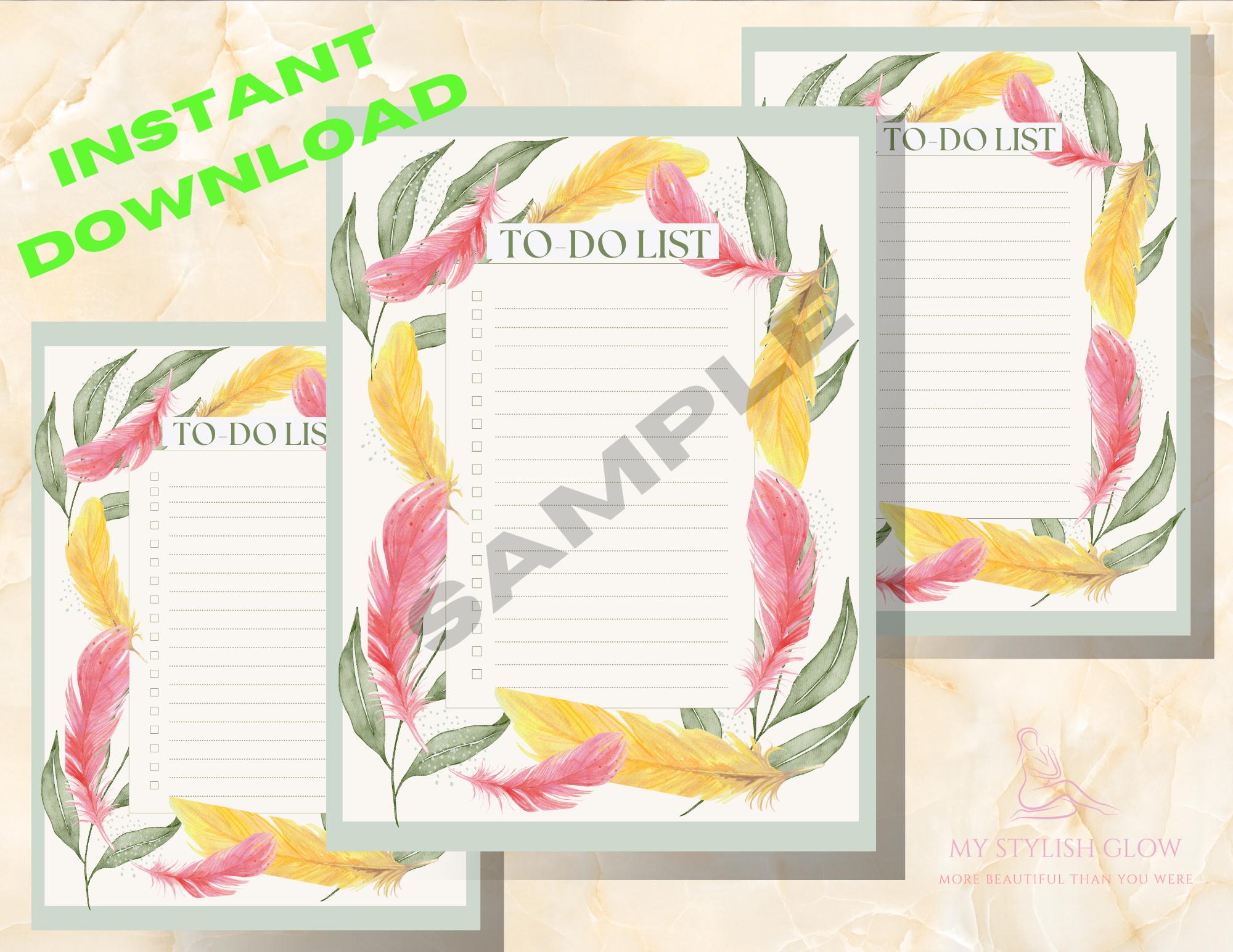 To-do List Printable, PDF File, Quick Print, Easy Print Activities ...