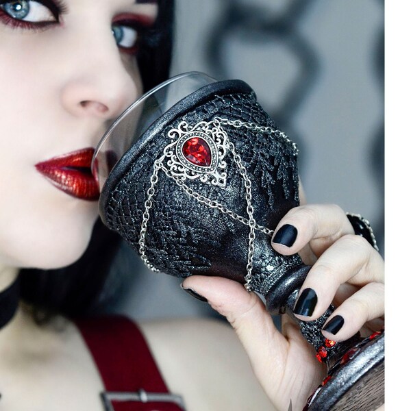 Gothic Wine Glass - Etsy