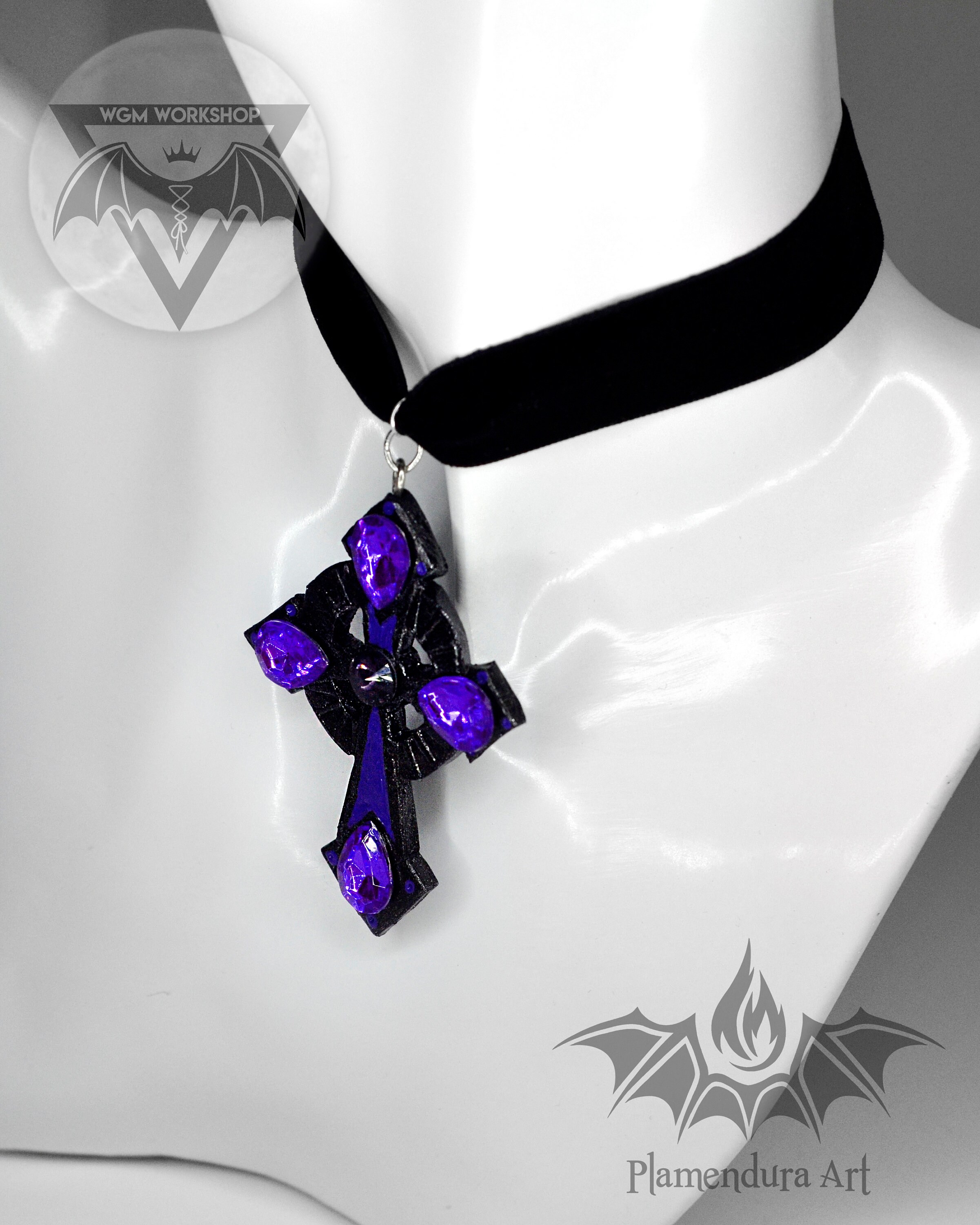Violet Vampire Royal Choker Amulet Unisex Pendant With Violet ...
