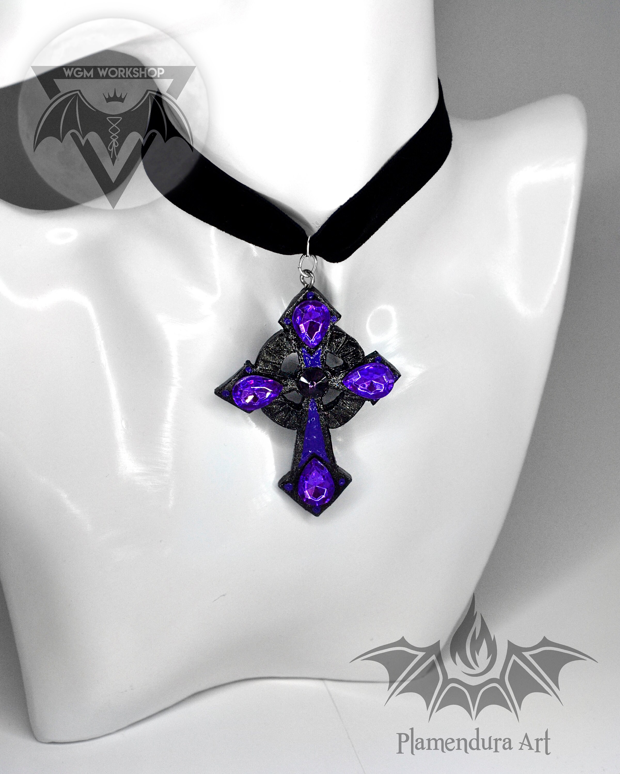Violet Vampire Royal Choker Amulet Unisex Pendant With Violet ...