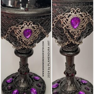 Vampire Royalty Purple Gothic Handmade One-of-a-kind Collectible Wine ...