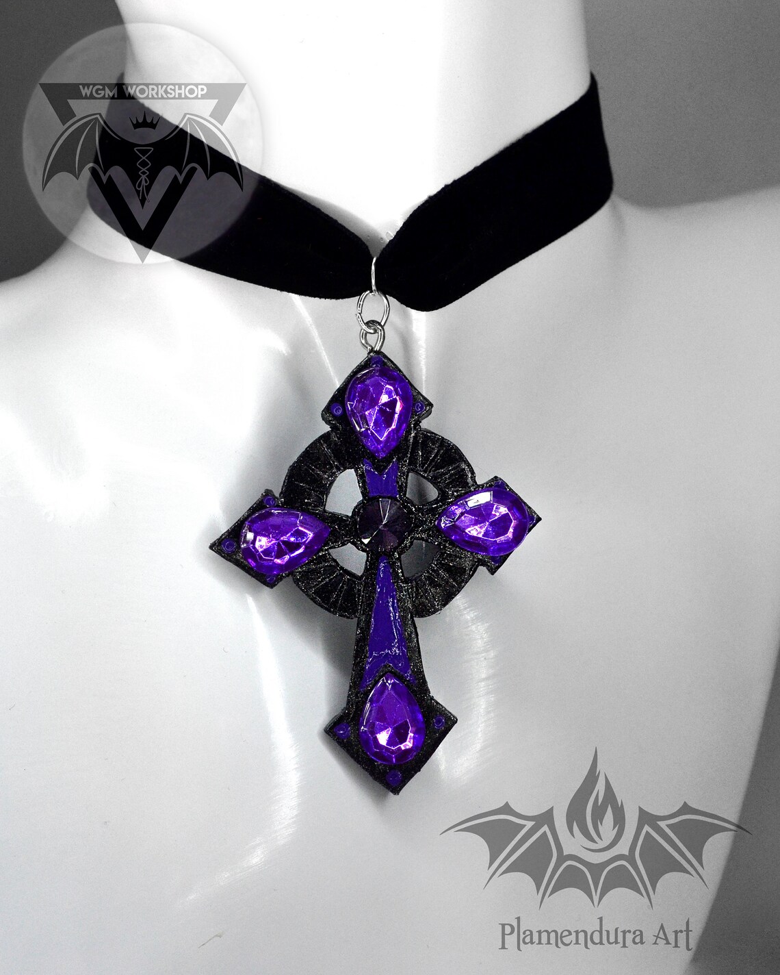 Violet Vampire Royal Choker Amulet Unisex Pendant With Violet ...