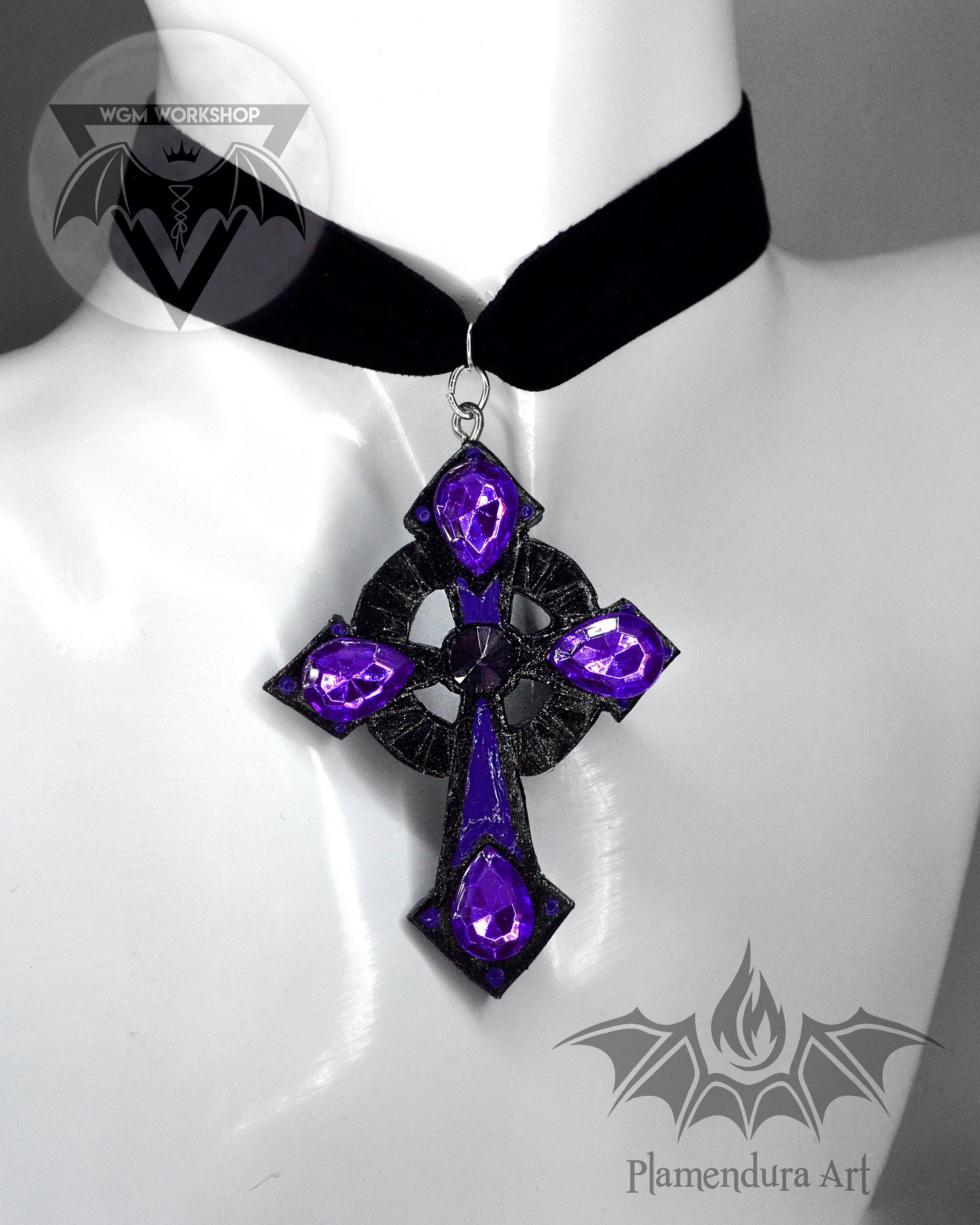Violet Vampire Royal Choker Amulet Unisex Pendant With Violet ...
