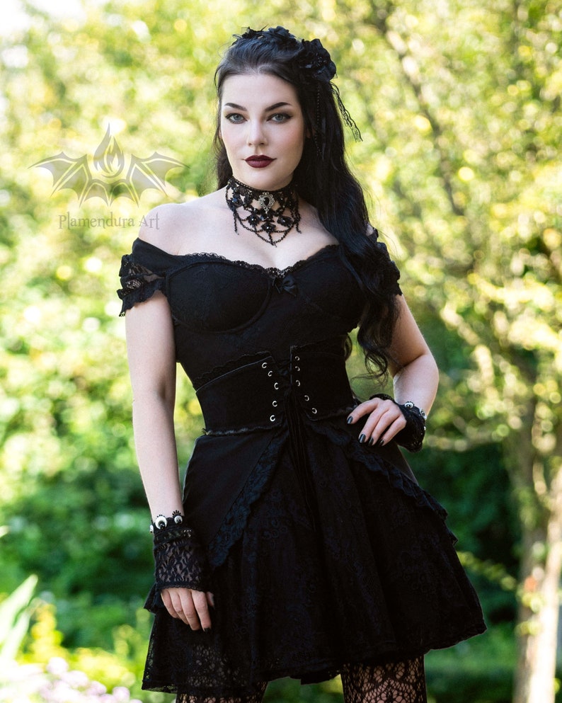 Noir Victorian Royalty Necklace With Draped Black Chains for - Etsy