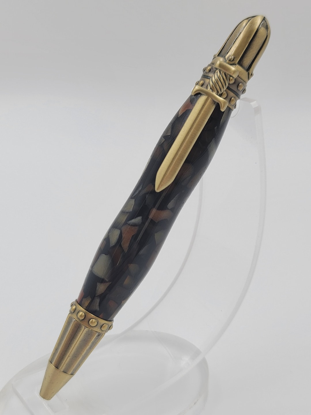 Crushed Armor - Antique Brass Knights Armor With Acrylic - Etsy