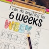 1-6 Week Tracker Bundle Includes 1 Week, 2 Week, 3 Week, 4 Week, 5 Week ...