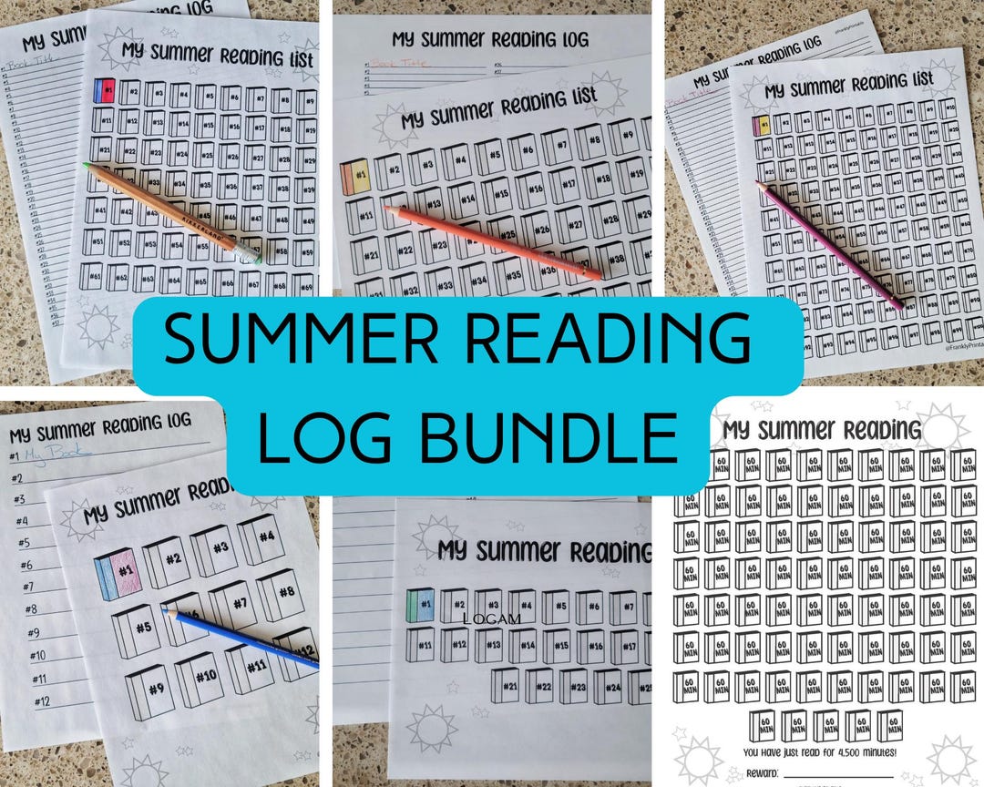 Summer Reading Tracker Bundle — Printable Reading Log Set for Kids - Etsy