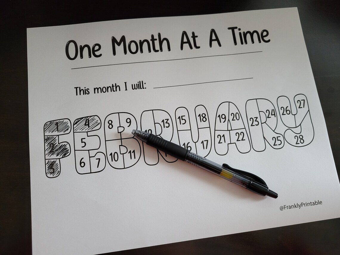 Win February! February Monthly Tracker - Etsy