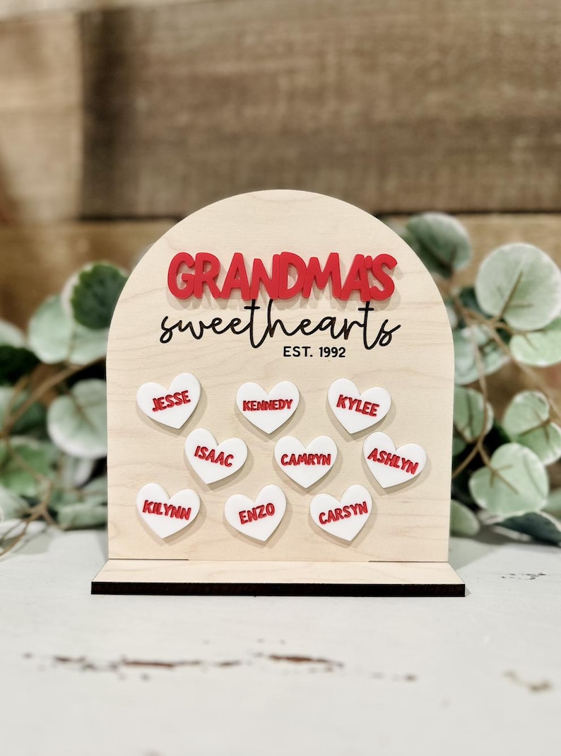 Sweethearts Sign With Names | Mother's Day Gift | Valentine's - Etsy