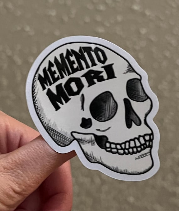 Memento Mori Skull Sticker | Etsy