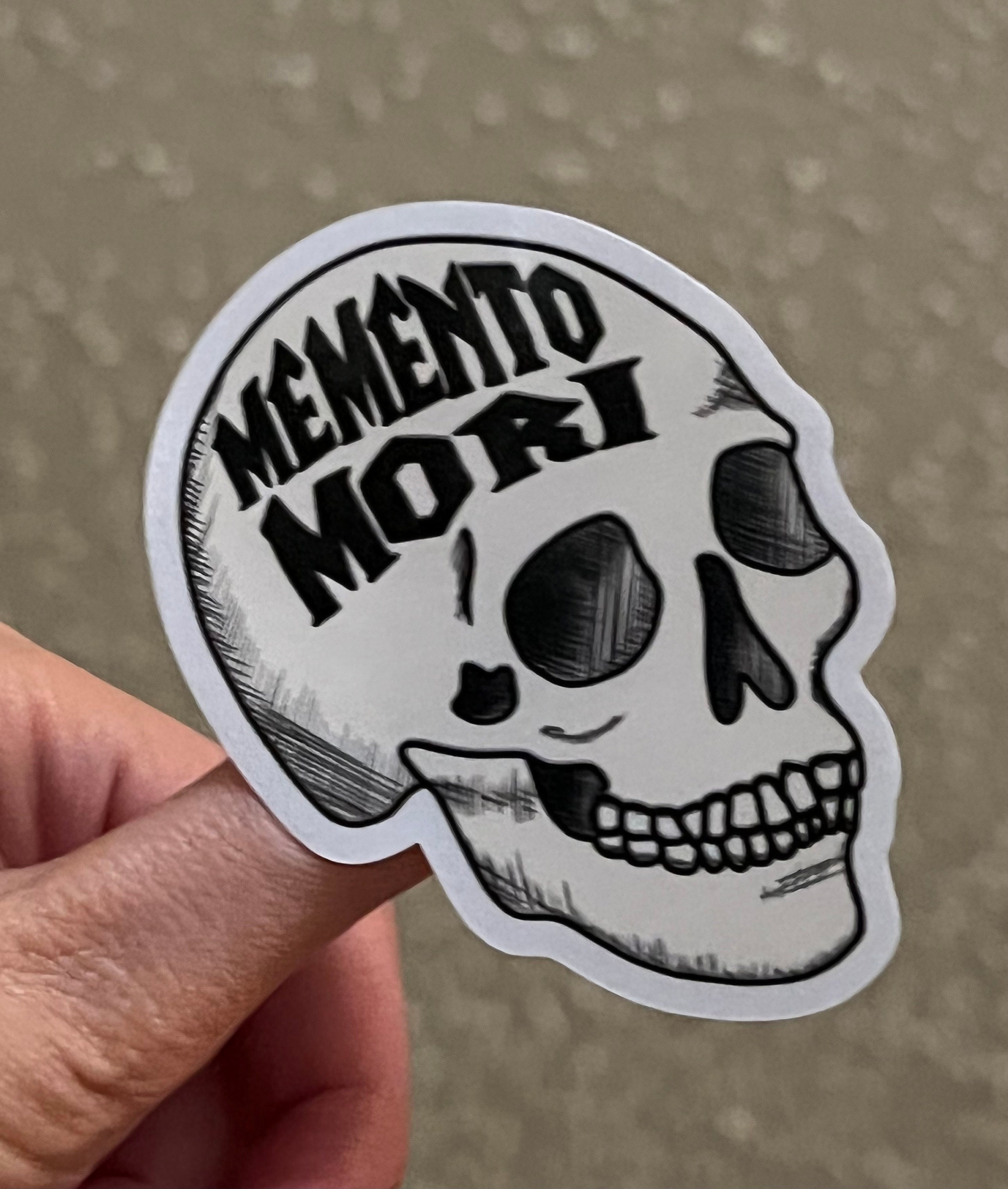 Memento Mori Skull Sticker - Etsy