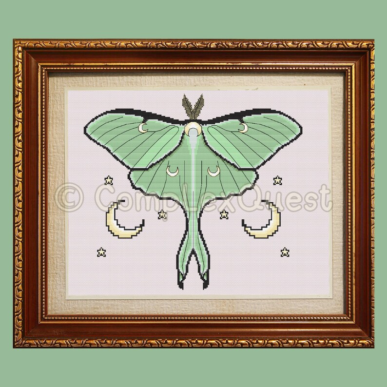 Luna Moth Cross Stitch Pattern - Etsy