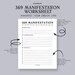 Manifestation Printables, Manifesting Worksheet, 369 Method, Law of ...