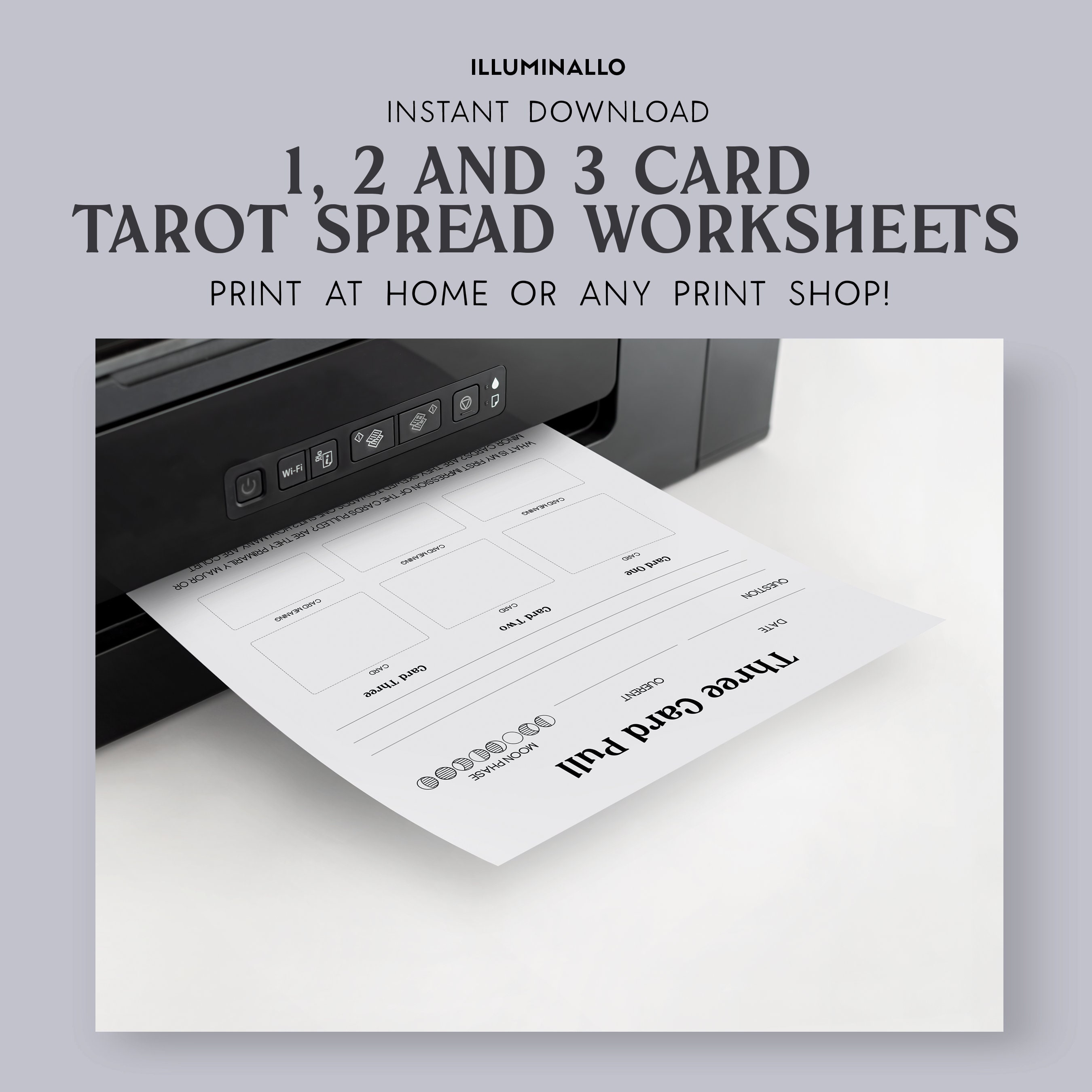 Tarot Worksheet, Tarot Spread Printable, Tarot Workbook Page, Tarot ...
