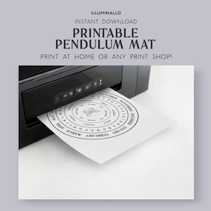 Pendulum Board Printable, Pendulum Mat Printable, Downloadable Pendulum ...