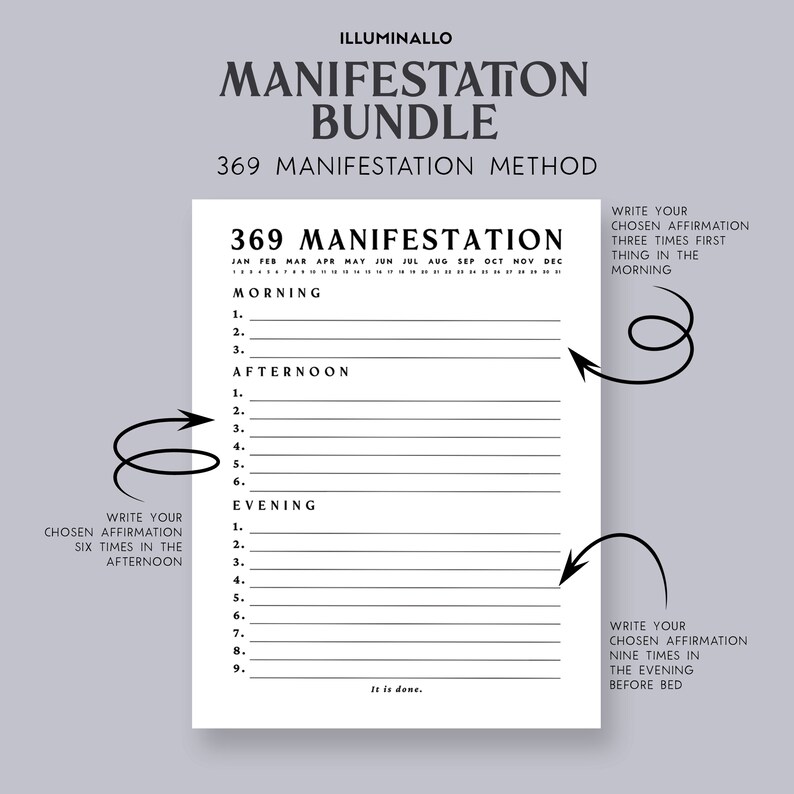 Manifesting Planner Printable, 369 Manifestation, 333 Manifestation ...