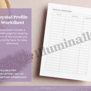 Printable Crystal Profile Worksheets Printable Grimoire - Etsy