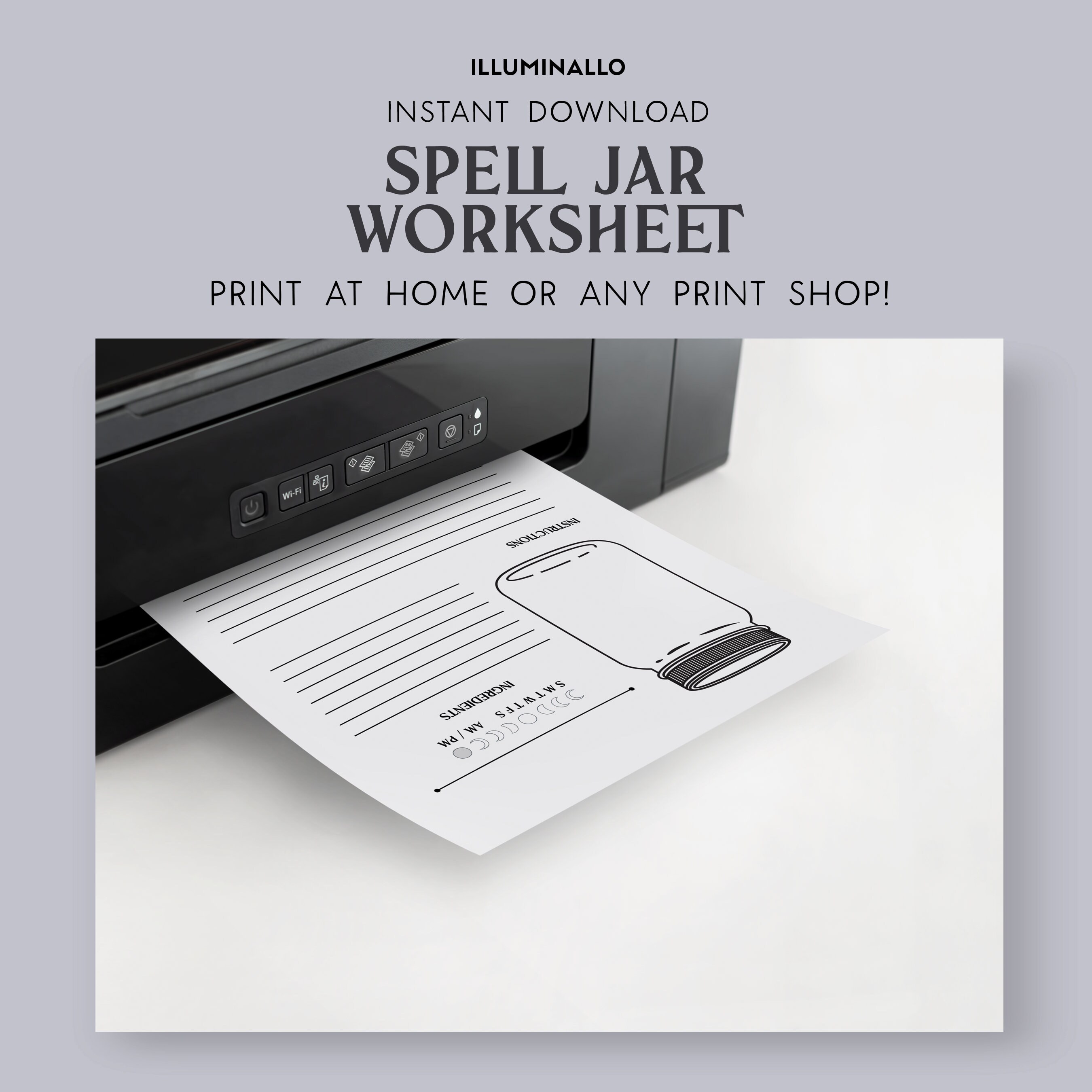 Spell Jar, Spell Jar Printable Worksheet, Magic Worksheet Printable ...