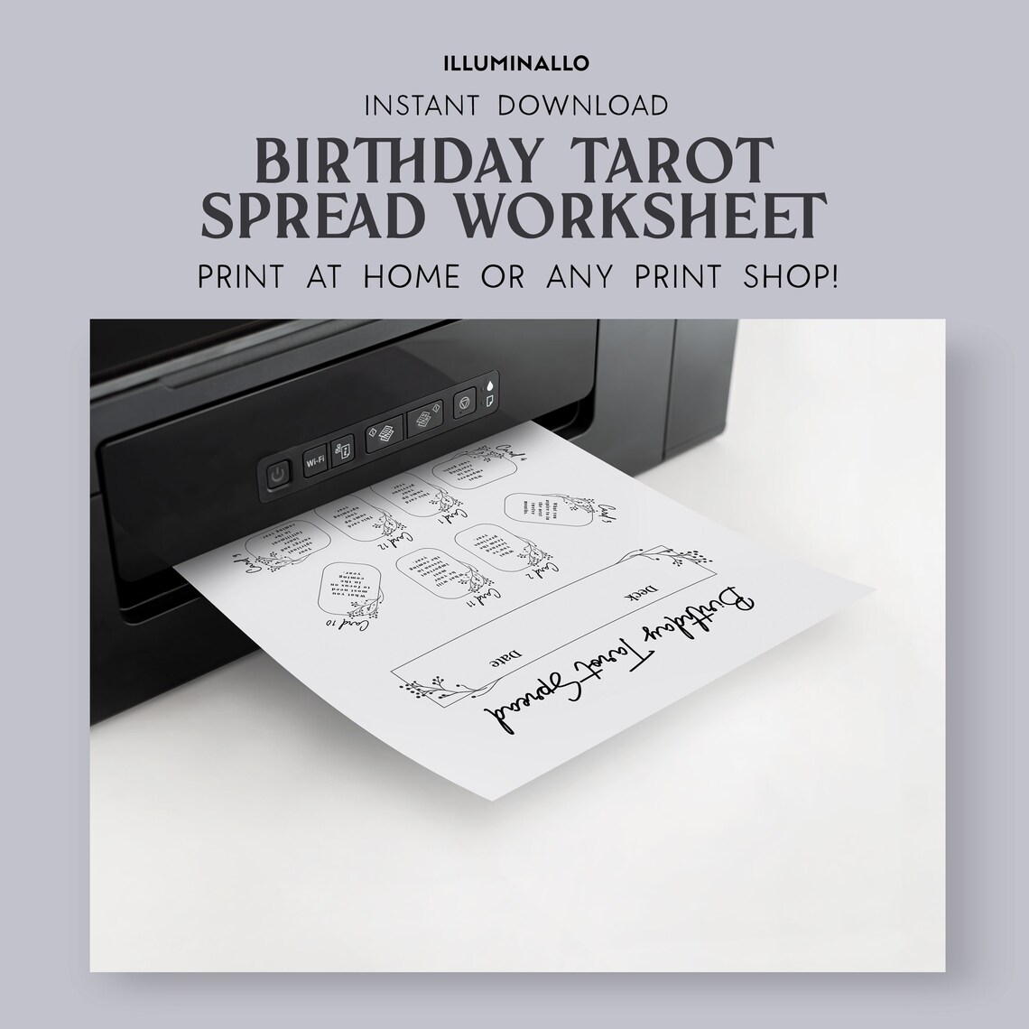 Printable Birthday Tarot Spread Worksheet Tarot Spread PDF - Etsy