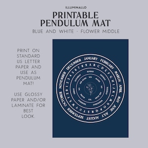 Pendulum Board Printable, Pendulum Mat Printable, Downloadable Pendulum ...