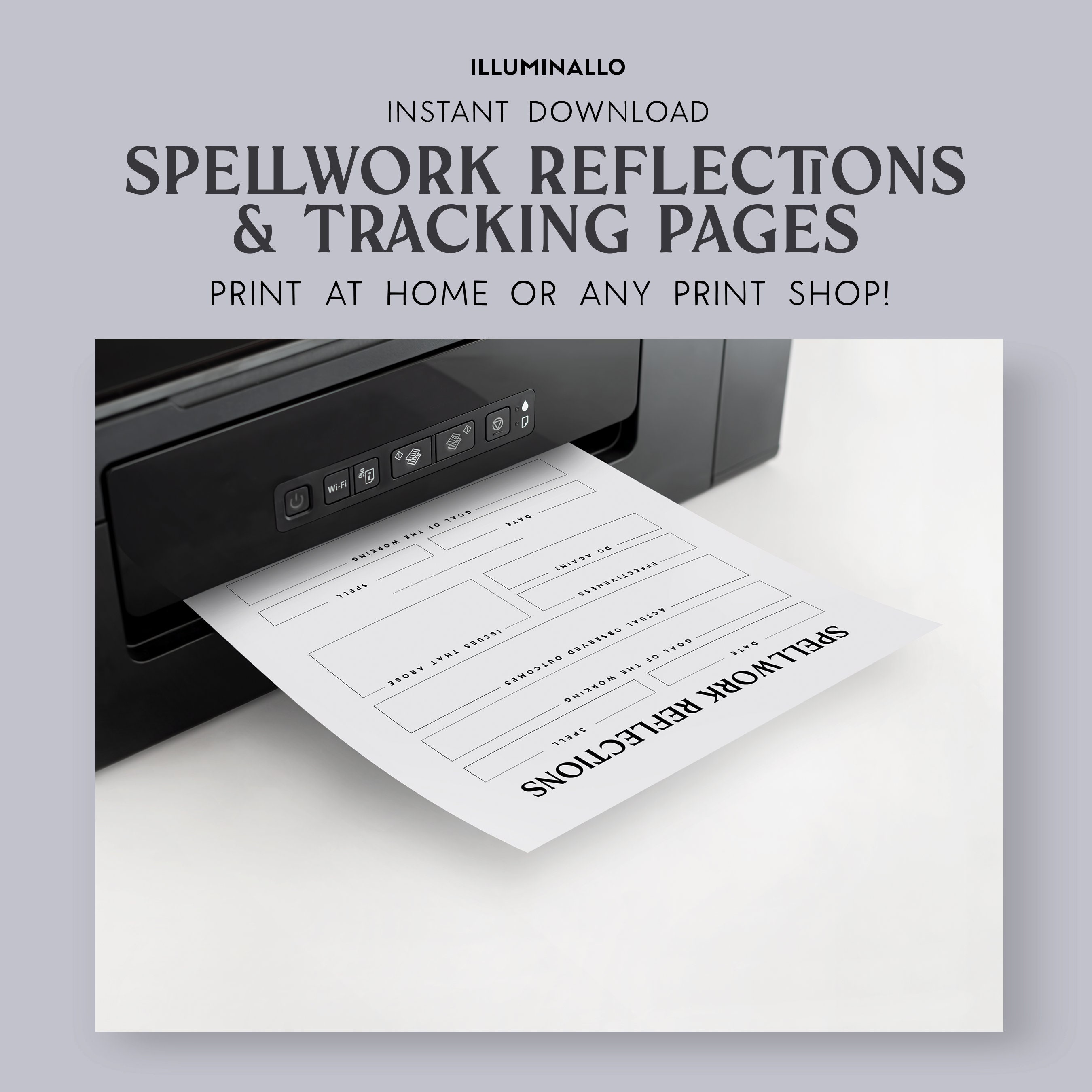 Spellwork Tracker, Printable Spell Tracker, Spellwork Reflections ...